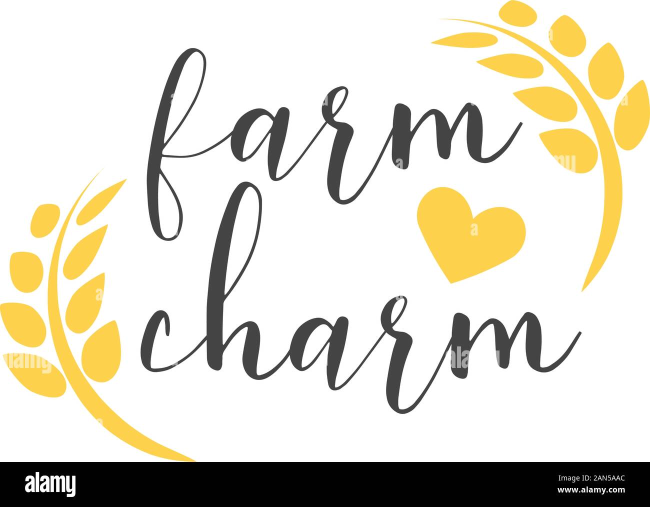 Farm quote lettering typography. Farm charm Stock Vector Image & Art ...