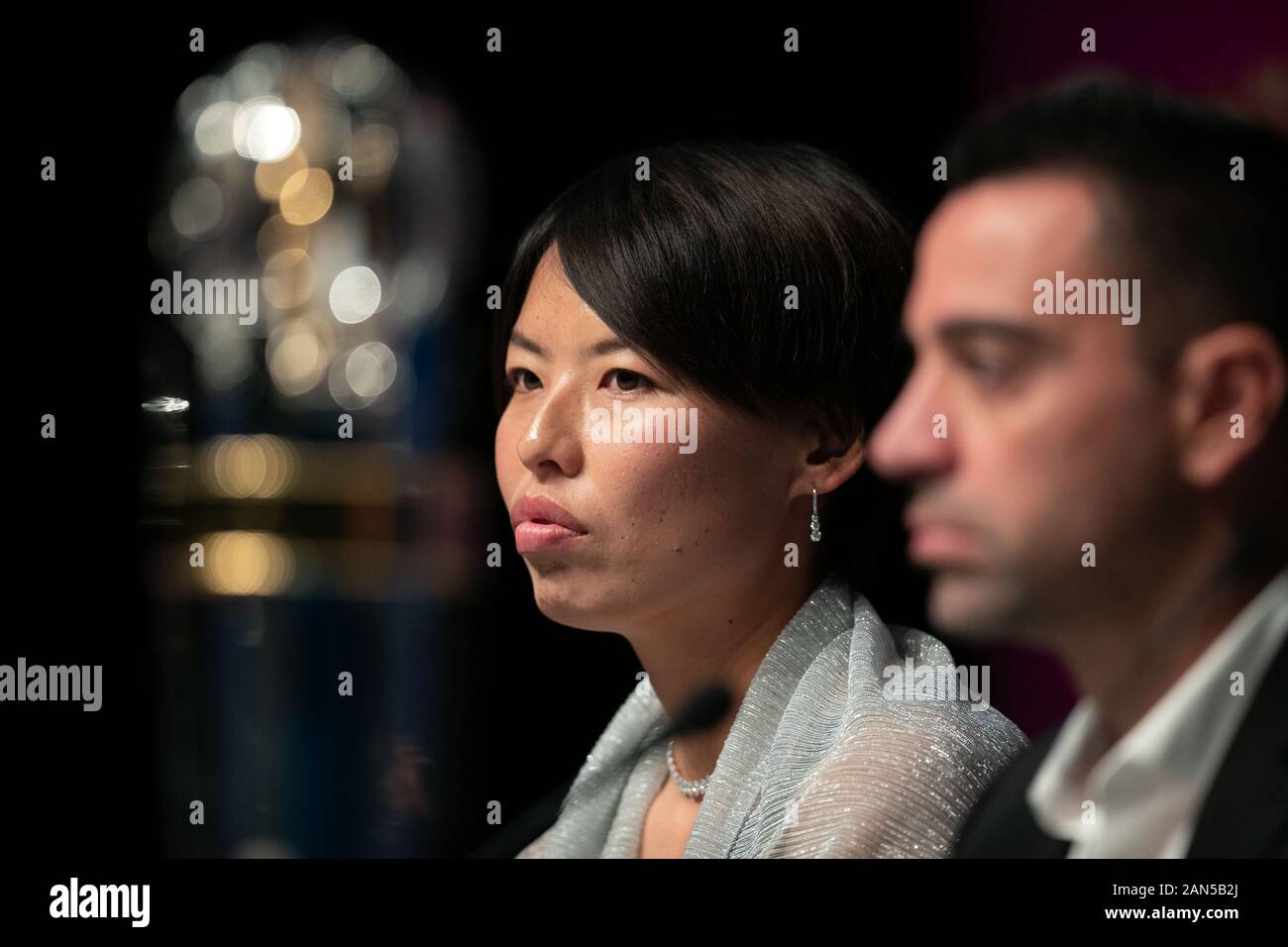 Japanese Footballer Saki Kumagai Left Is Conferred Play Of The Year