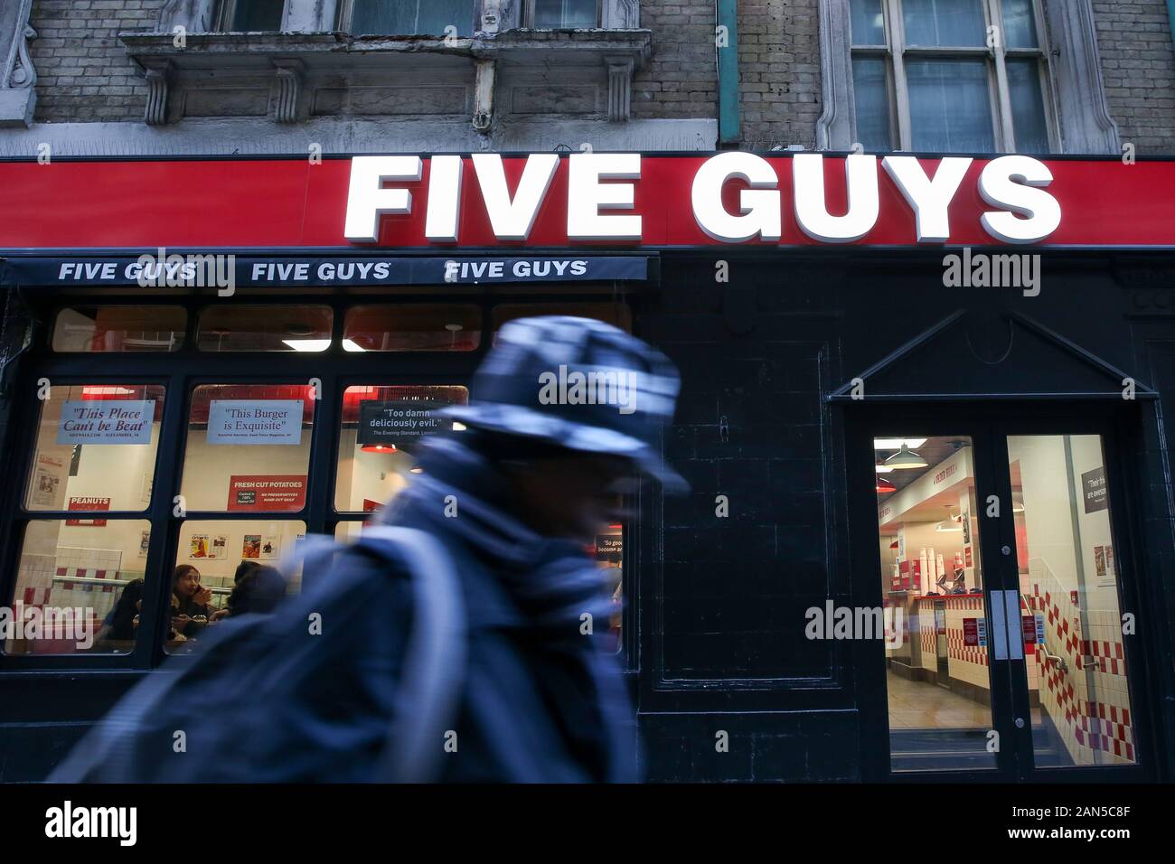 A branch of Five Guys seen in central London Stock Photo - Alamy