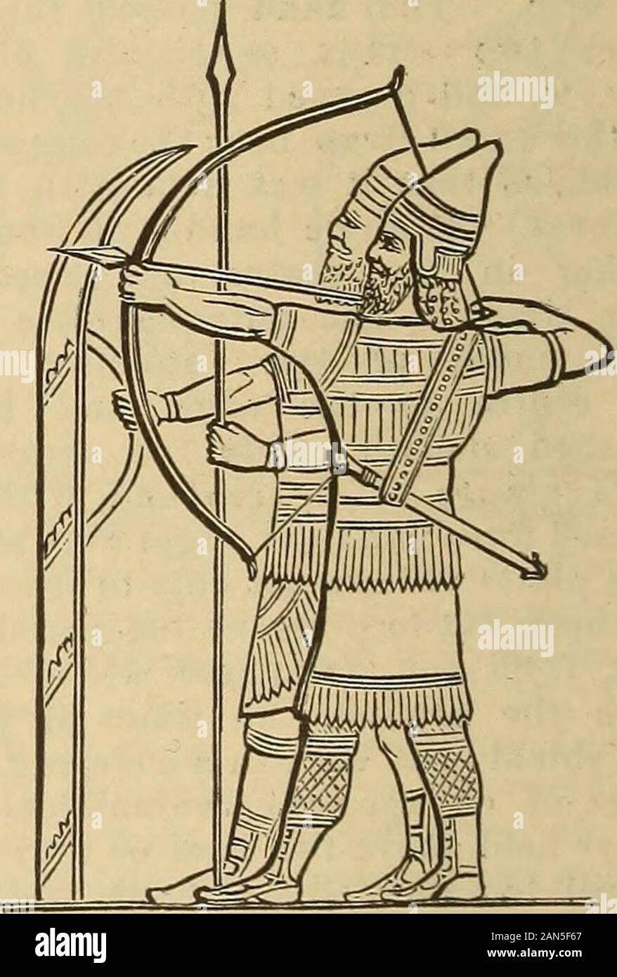 Enemies Crossing The Euphrates To Escape Assyrian Archers