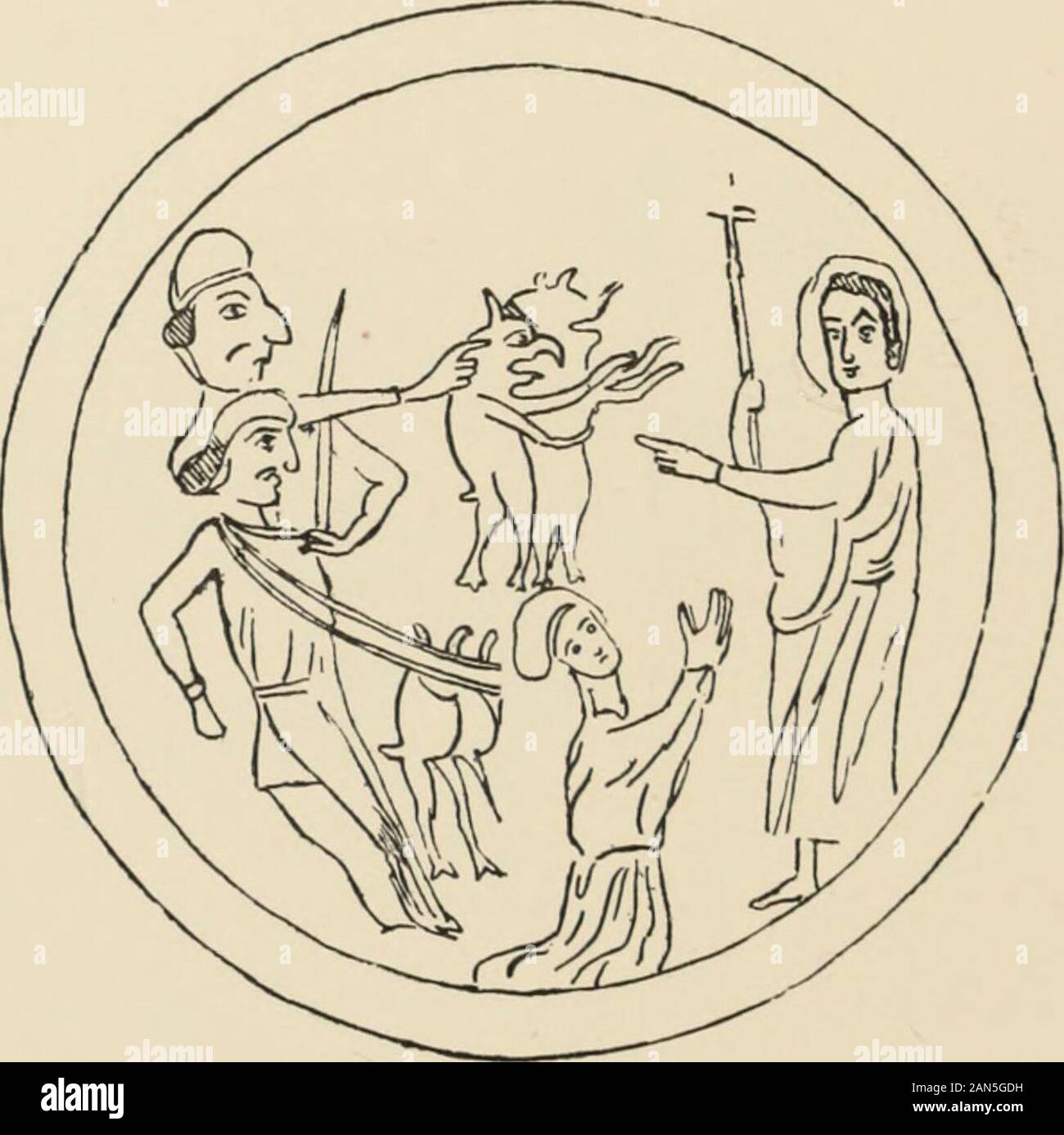 The grotesque in church art . BAPTISMAL SCENE, GUILDFORD. with the most ...