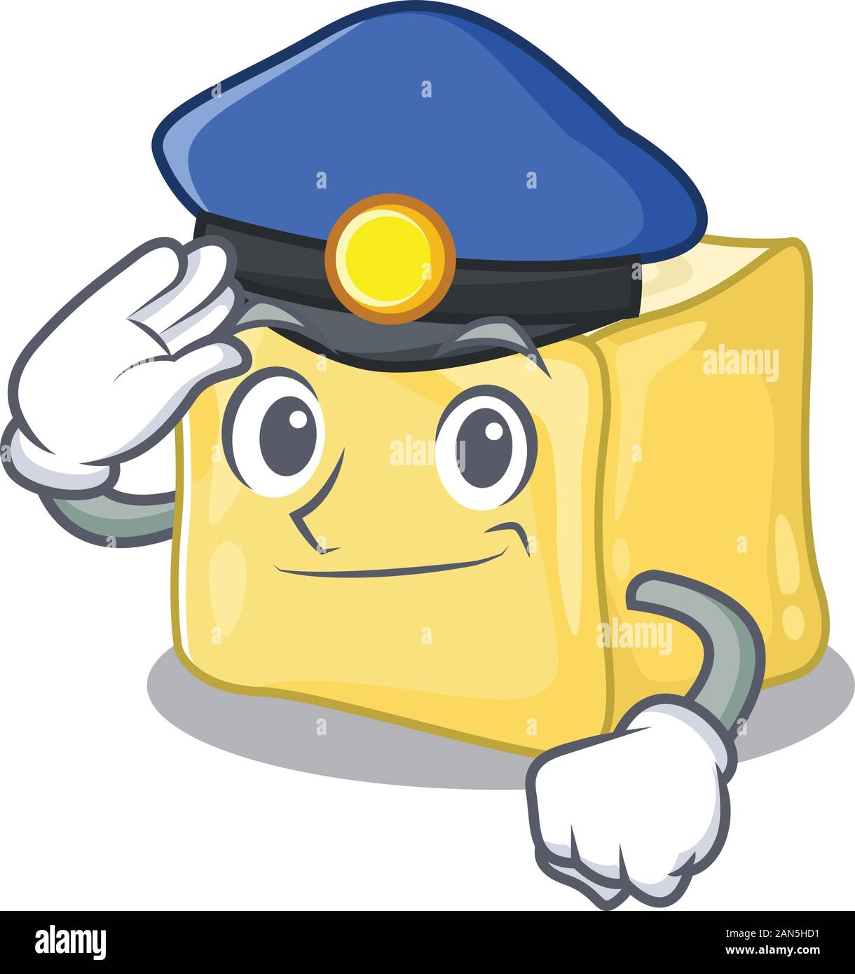 Creamy butter Cartoon mascot performed as a Police officer Stock Vector ...