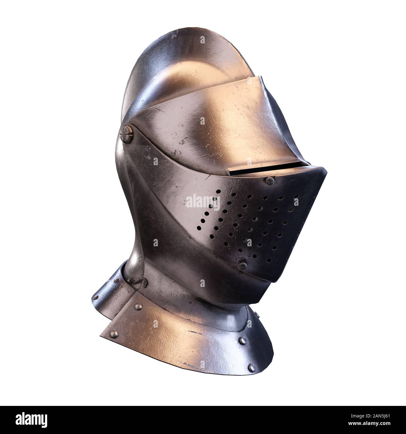 Medieval Knight Armet Helmet Stock Photo - Alamy