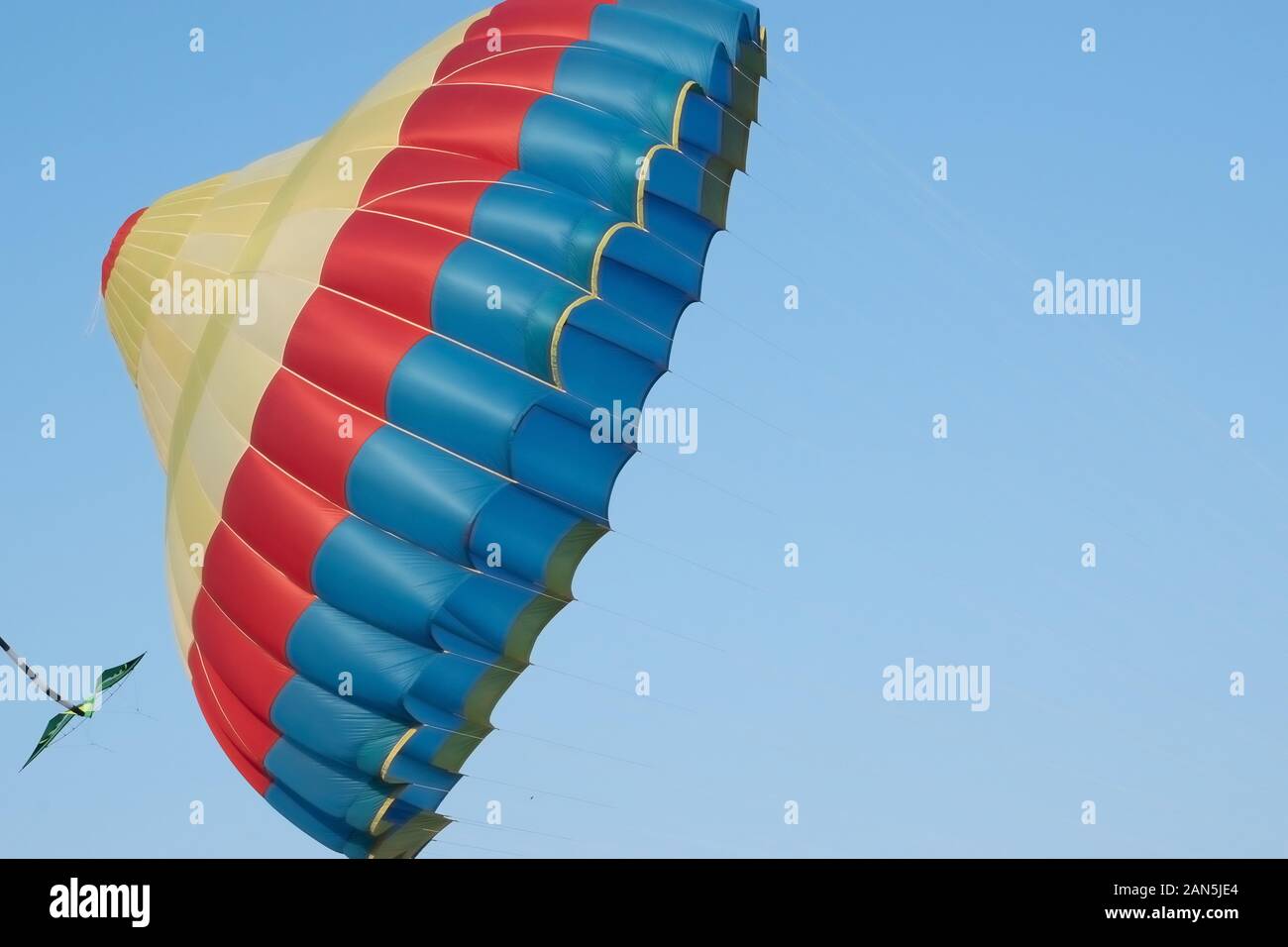 Kites flying in the sky at the International Kite Festival 2020 ...