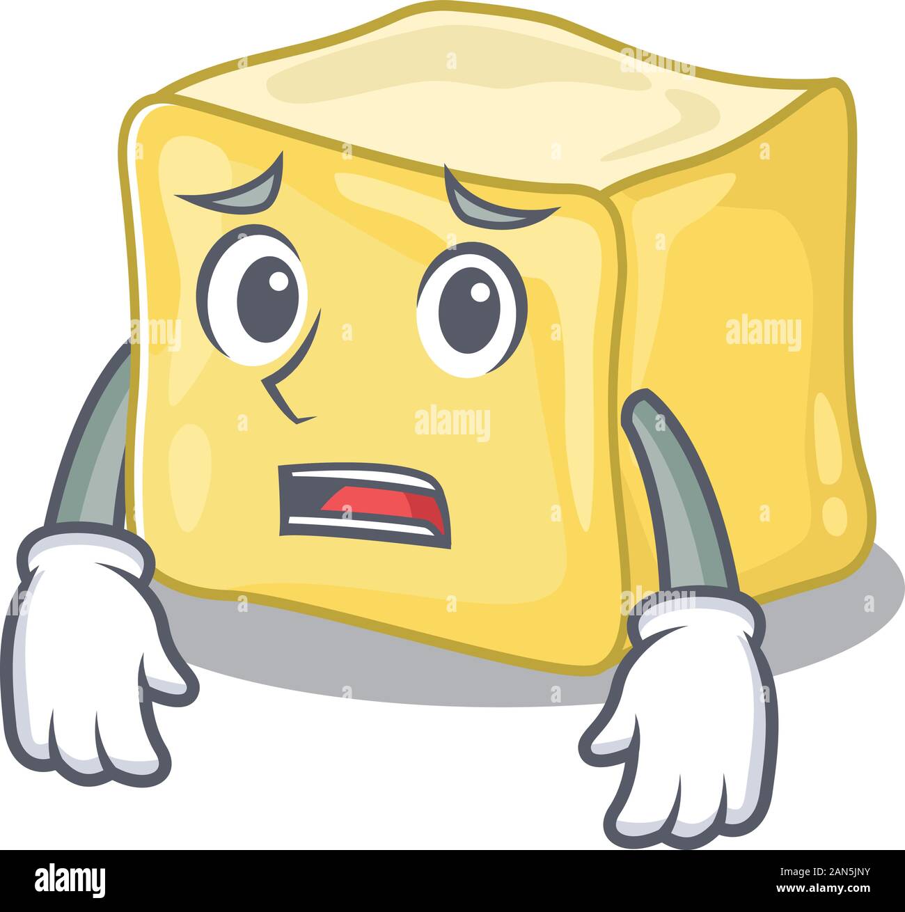 A picture of creamy butter showing afraid look face Stock Vector Image ...