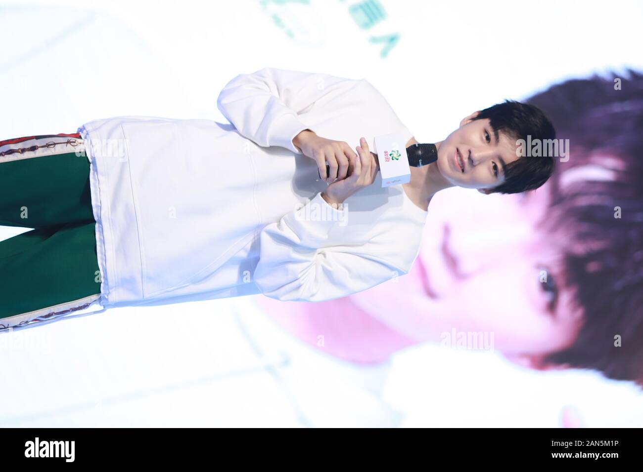 --FILE--Chinese singer and actor Wang Junkai, also known as Karry Wang ...