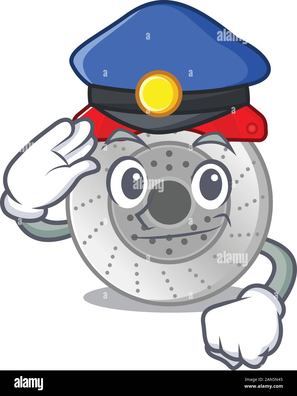 Car brake Cartoon mascot performed as a Police officer Stock Vector ...