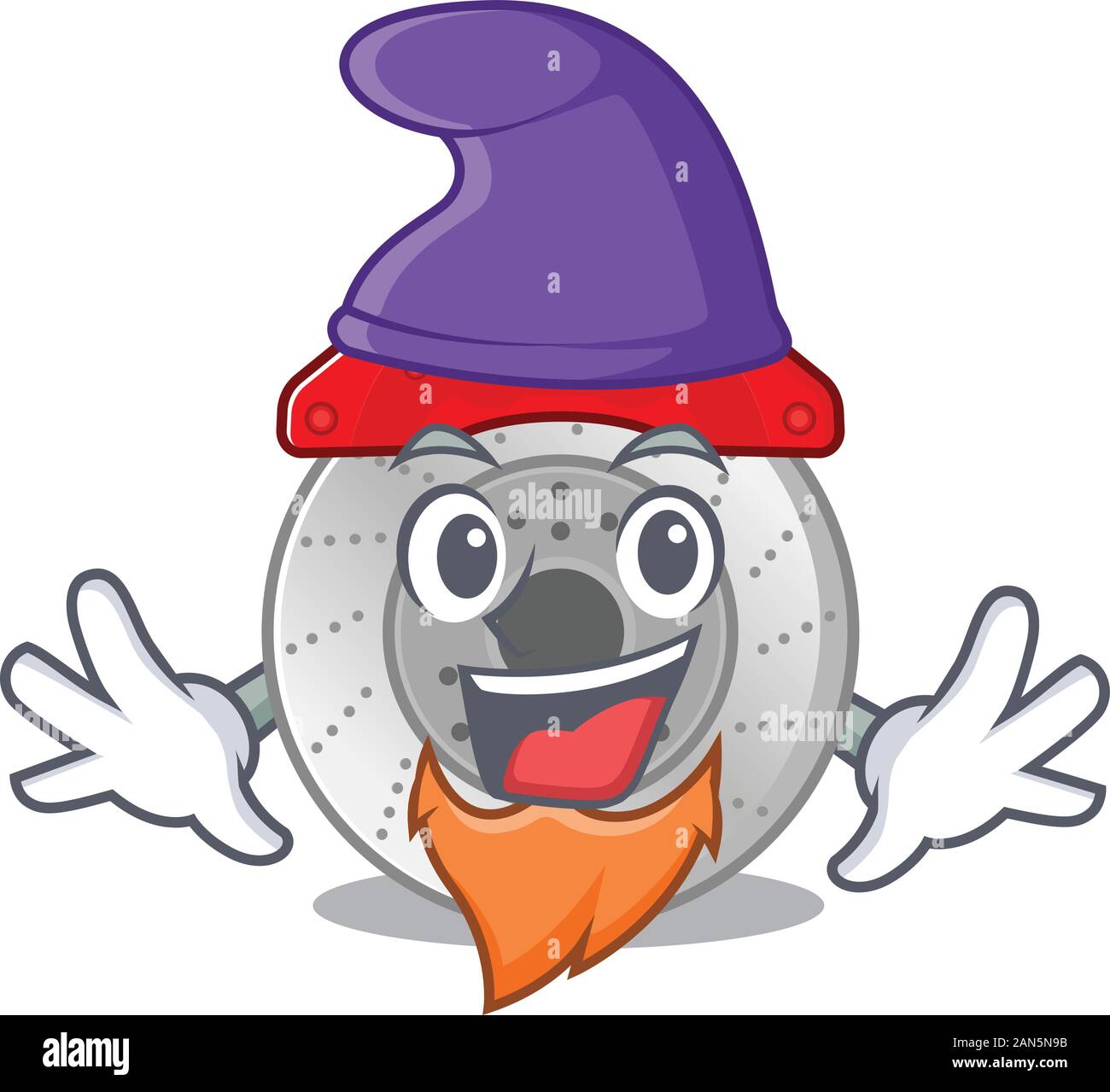 Funny car brake cartoon mascot performed as an Elf Stock Vector Image ...