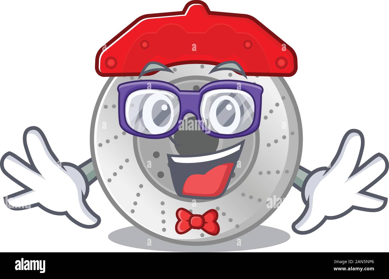cartoon character of Geek car brake design Stock Vector Image & Art - Alamy