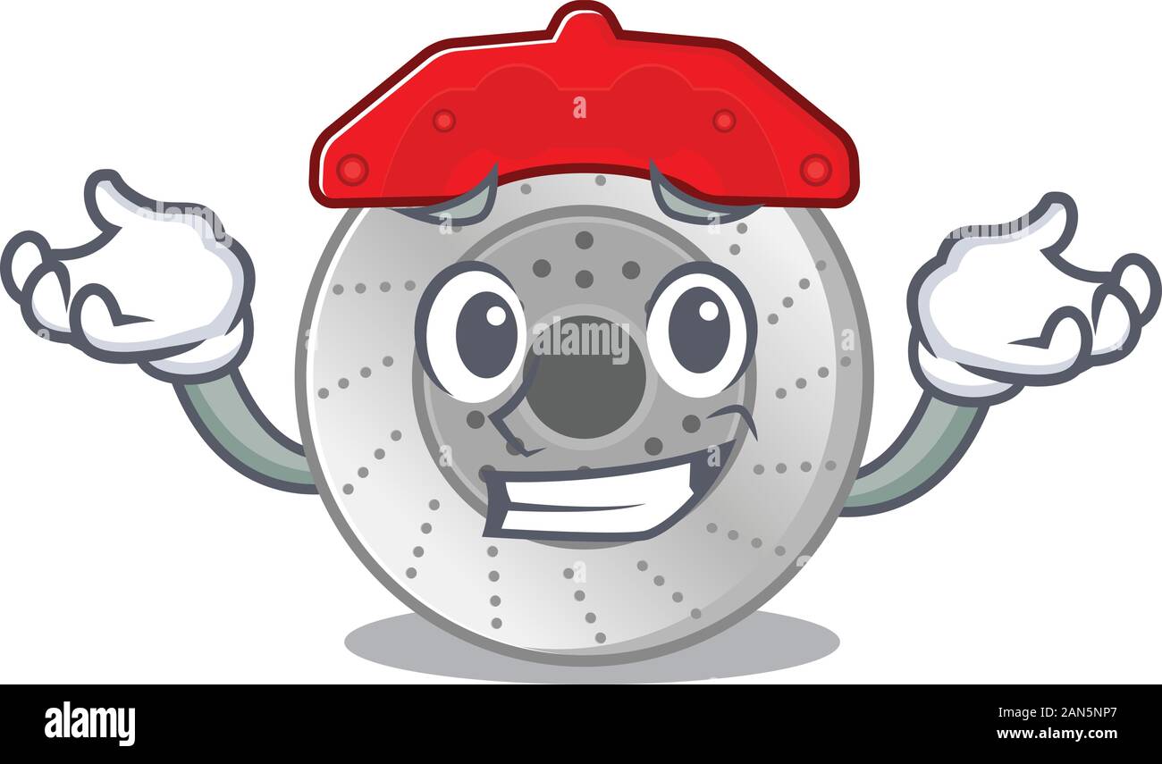 Super Funny Grinning car brake mascot cartoon style Stock Vector Image ...