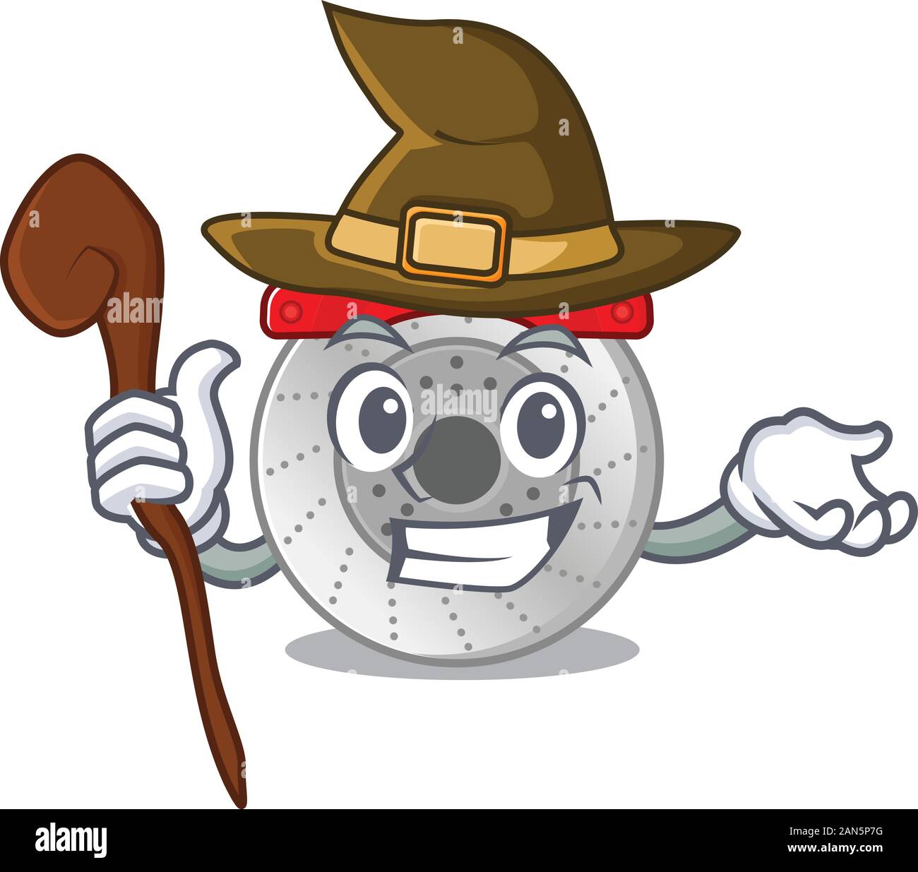 cartoon mascot style of car brake dressed as a witch Stock Vector Image ...