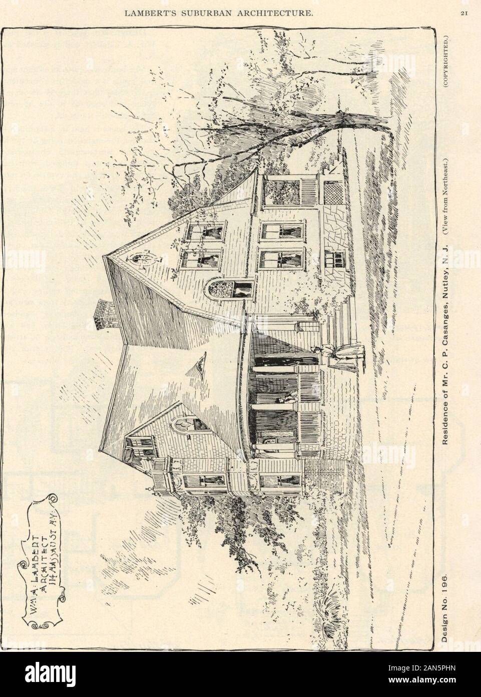 Lambert's suburban architecture . LAMBERTS SUBURBAN ARCHITECTURE Stock ...