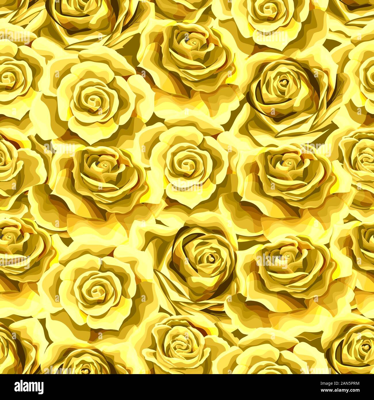 Vintage Yellow Rose Pattern