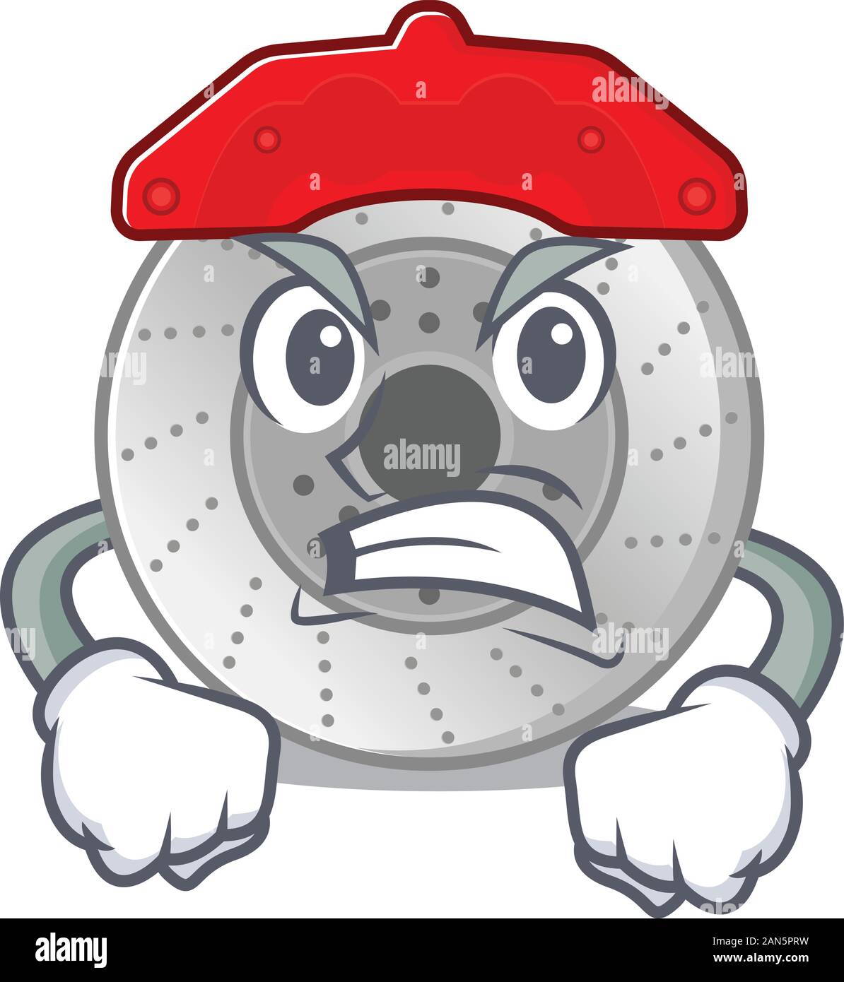 Car brake cartoon character design having angry face Stock Vector Image ...