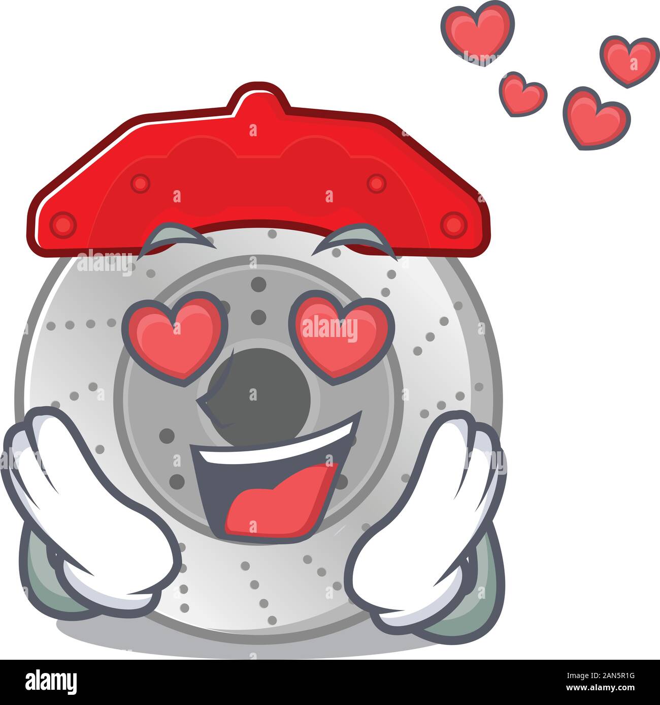 falling in love cute car brake cartoon character design Stock Vector ...