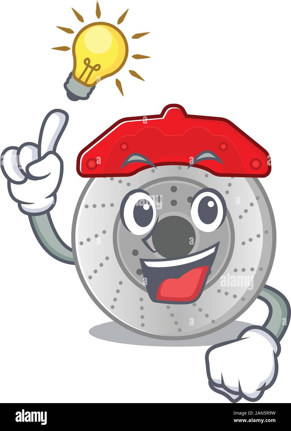 Have an idea gesture of car brake cartoon character design Stock Vector ...