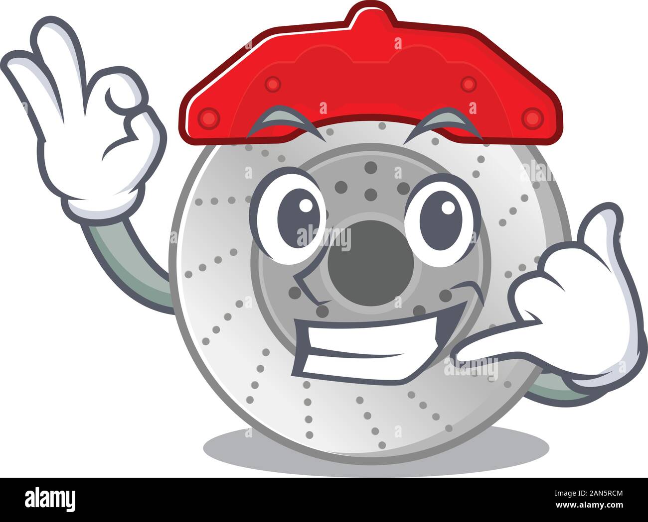 Call me funny car brake mascot picture style Stock Vector Image & Art ...