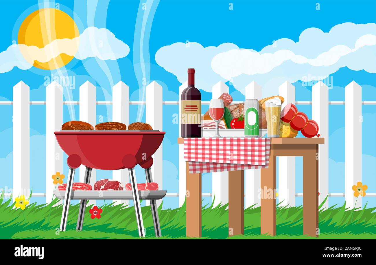 Bbq party or picnic Stock Vector Image & Art - Alamy