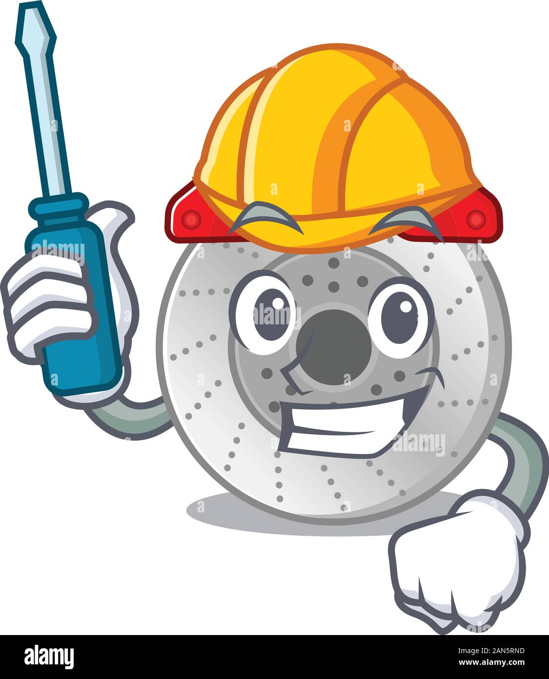 Cool automotive car brake in cartoon character style Stock Vector Image ...