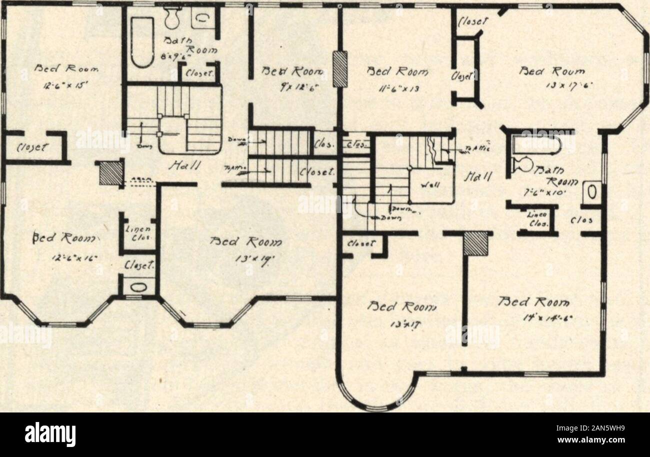 Lambert's suburban architecture . — first floor ria/i. dctond. floor ...