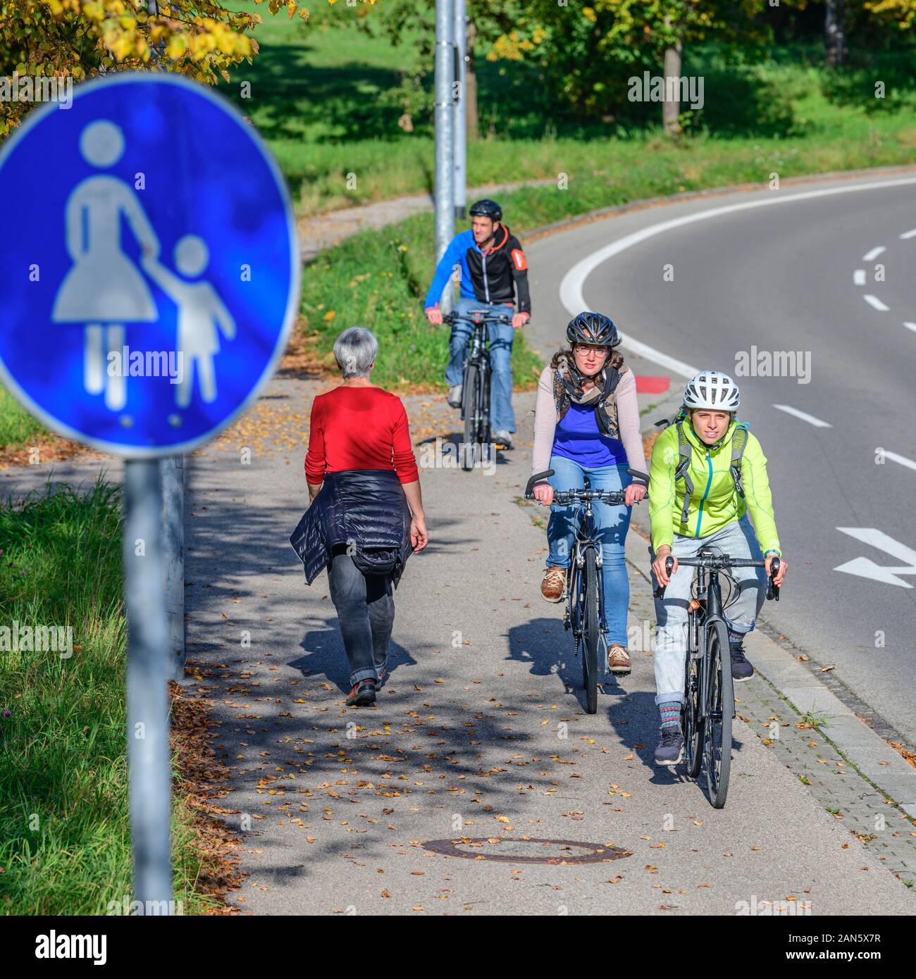 Protection for pedestrians and cyclists hi-res stock photography and ...
