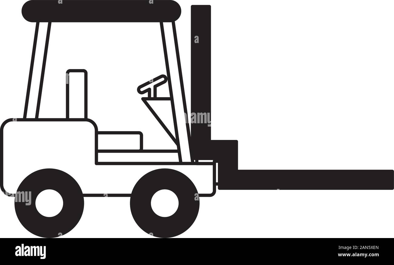 forklift machine logistic icon Stock Vector Image & Art - Alamy