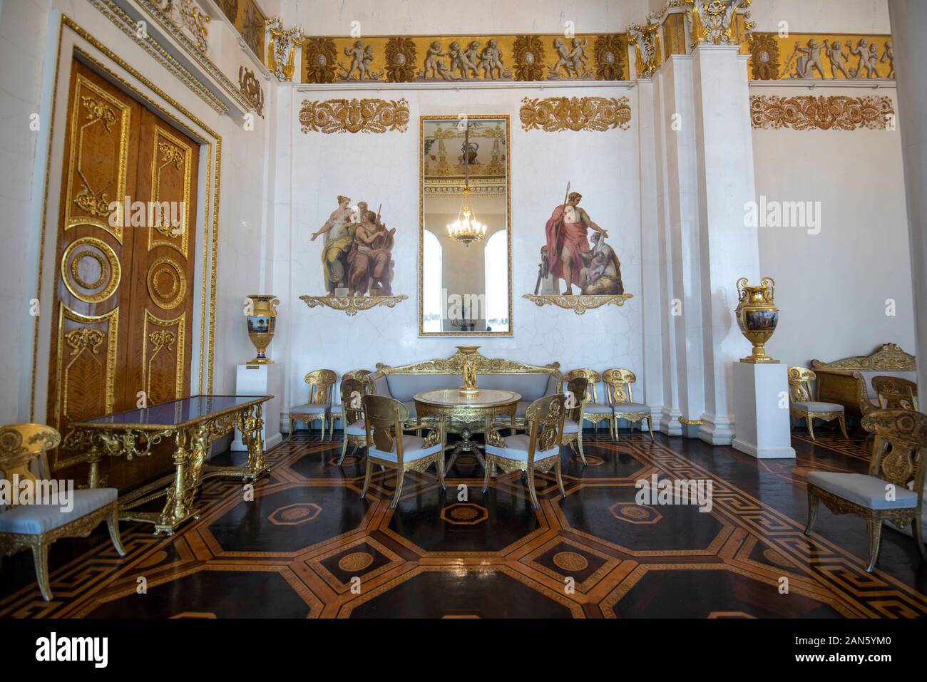 Saint Petersburg, Russia - interior of the State Russian Museum. The ...