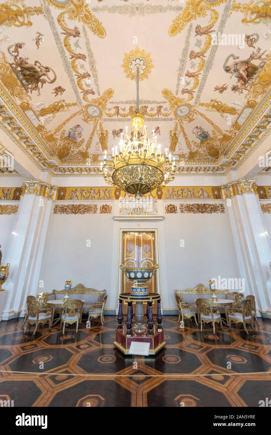 Saint Petersburg, Russia - interior of the State Russian Museum. The ...