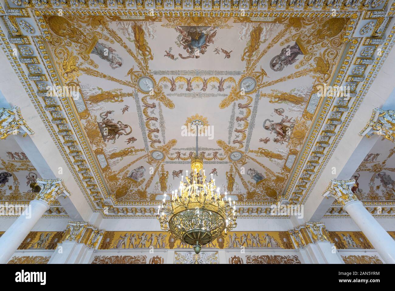 Saint Petersburg, Russia - interior of the State Russian Museum. The ...