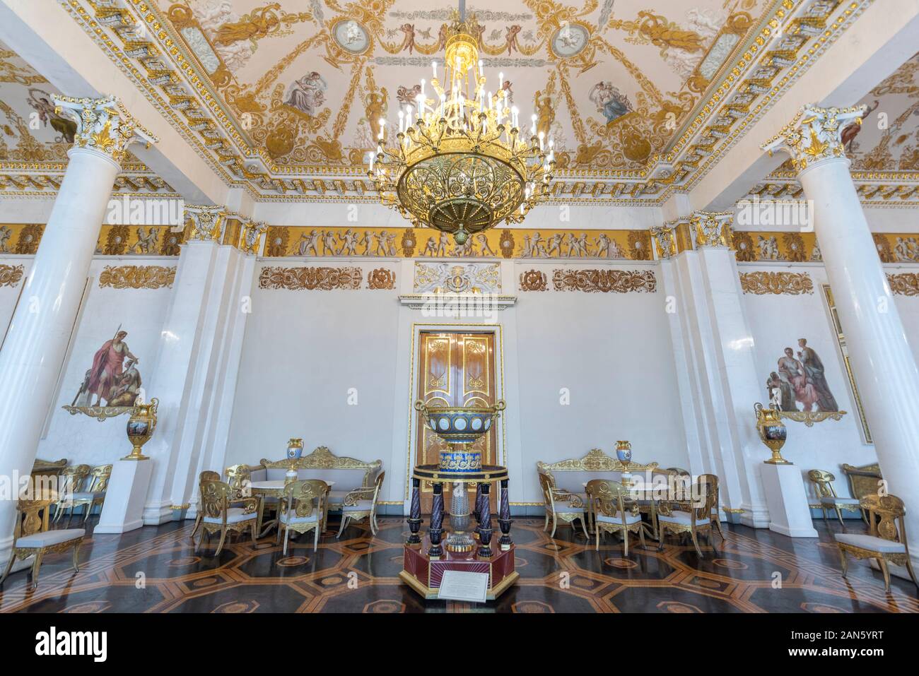 Saint Petersburg, Russia - interior of the State Russian Museum. The ...