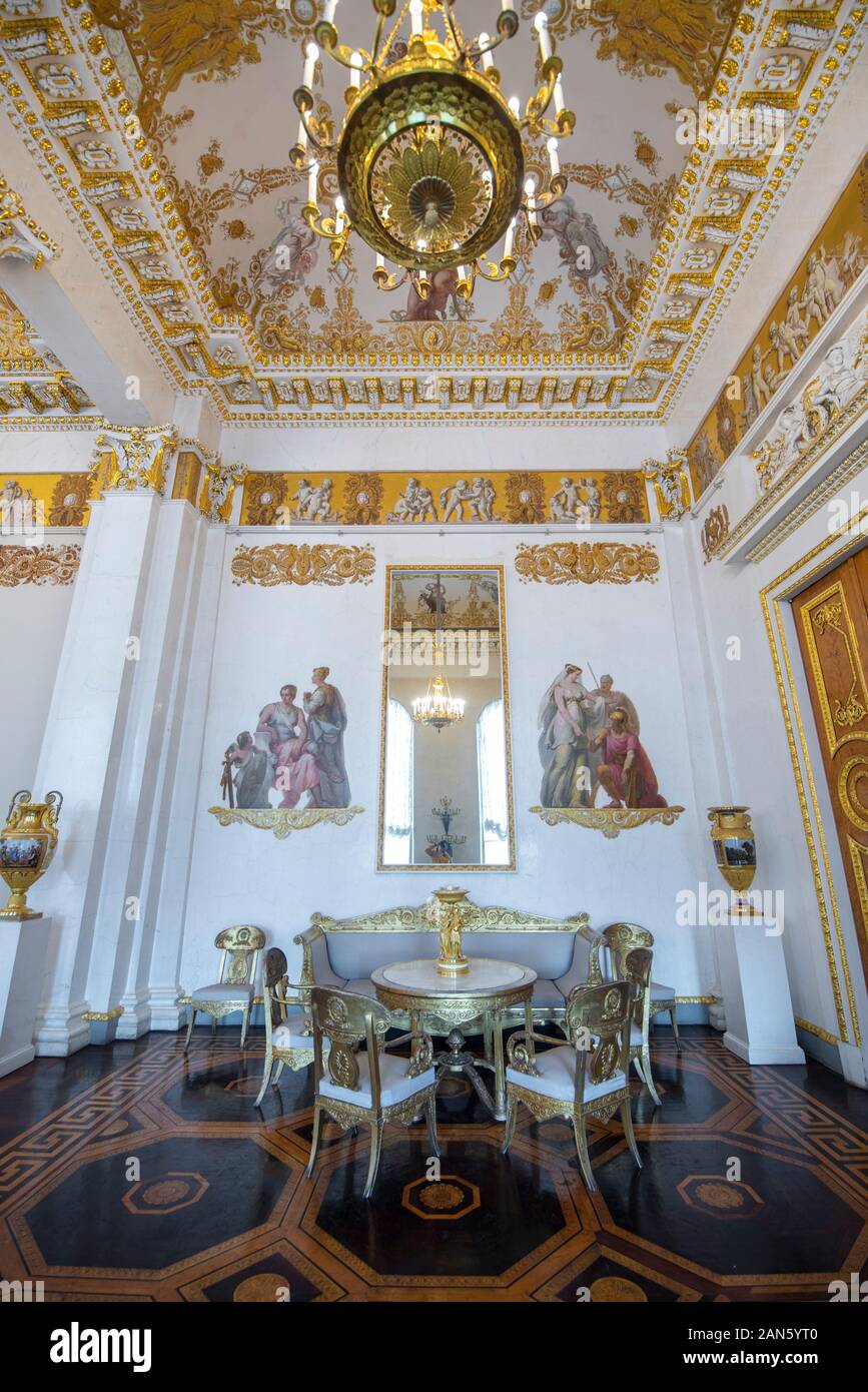 Saint Petersburg, Russia - interior of the State Russian Museum. The ...