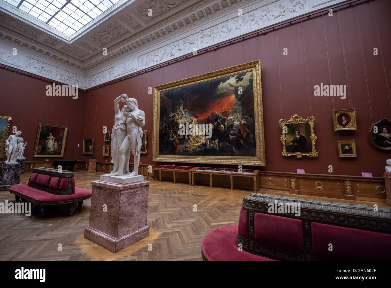 Saint Petersburg, Russia - interior of the State Russian Museum. The ...