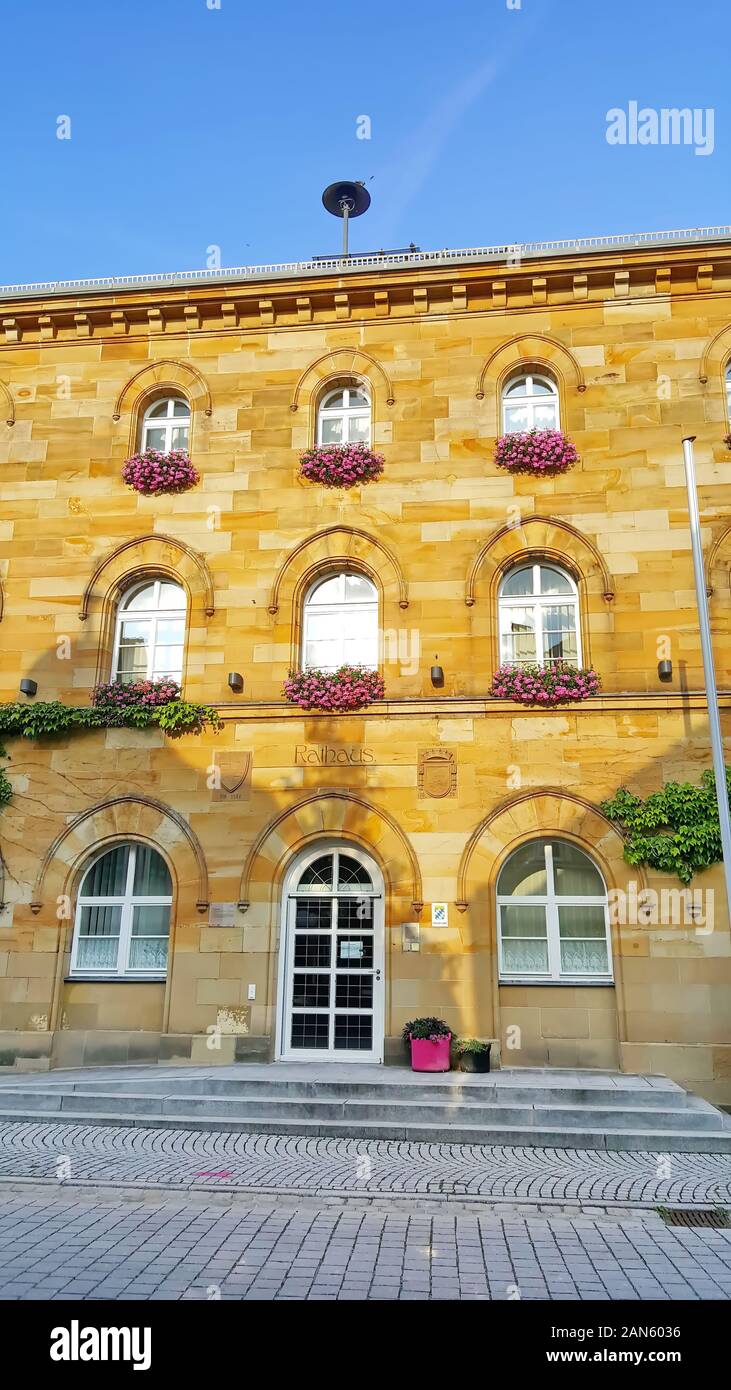 Wassertrüdingen Bavaria / Germany - 04 08 2019: Wassertrüdingen is a ...
