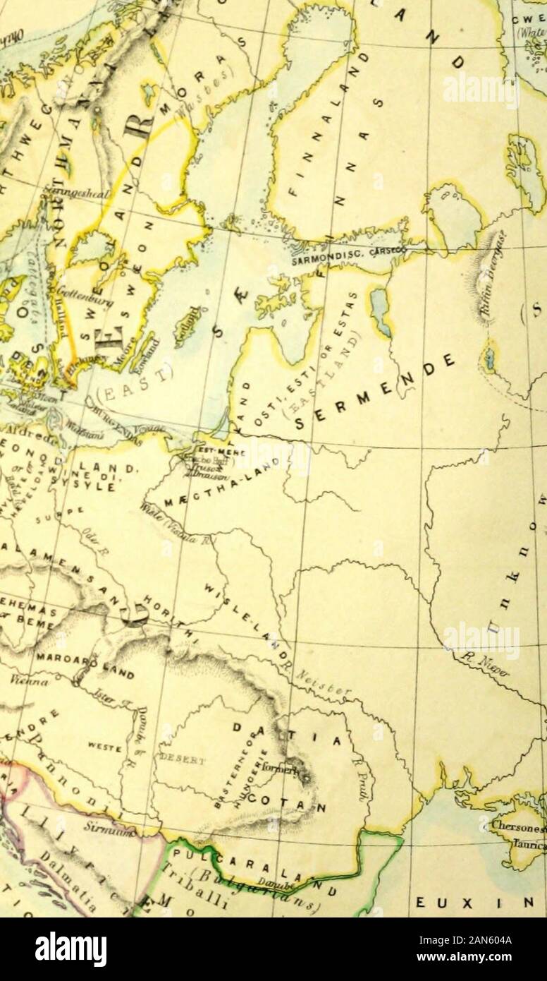 Anglo saxon world map hi-res stock photography and images - Alamy