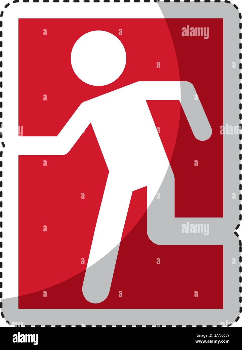 exit emergency route sign Stock Vector Image & Art - Alamy