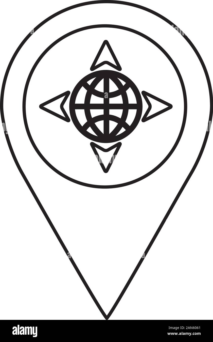 sphere with arrows isolated icon Stock Vector Image & Art - Alamy
