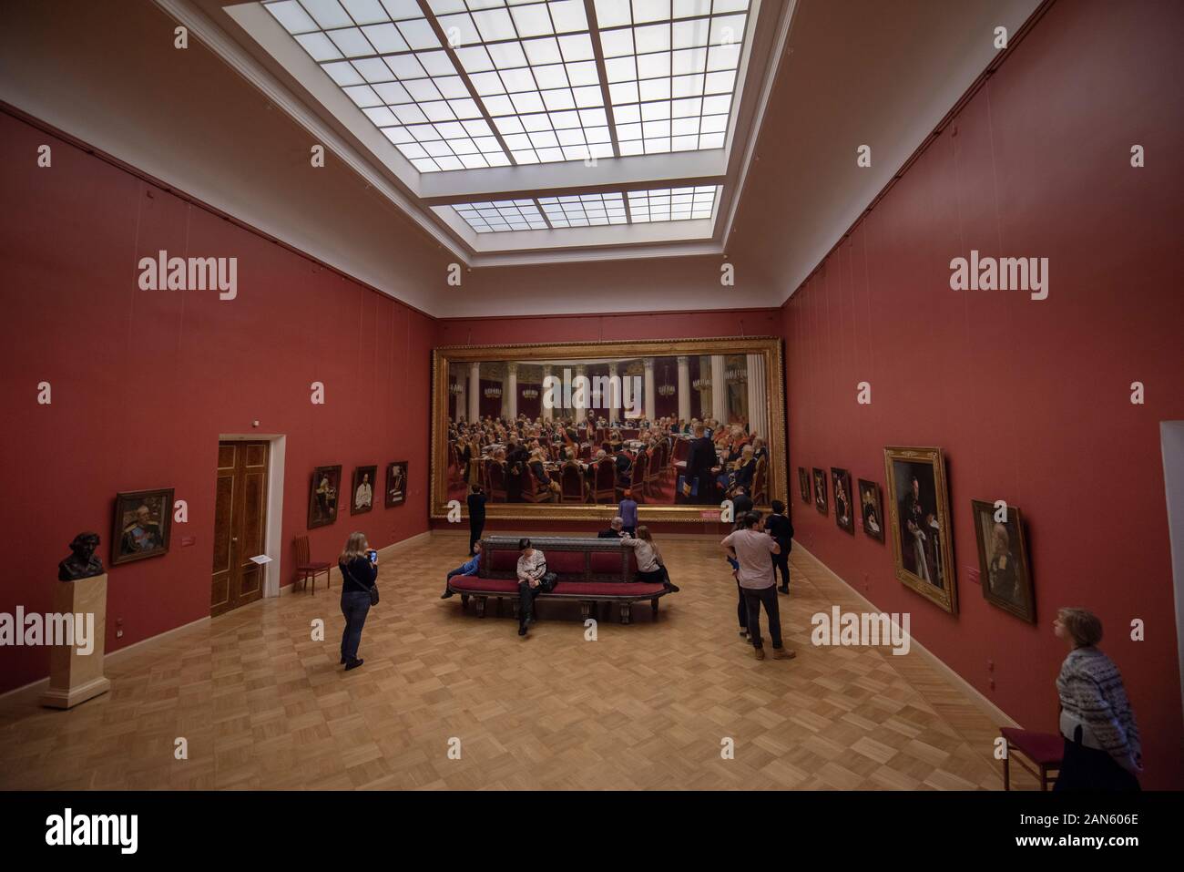 Saint Petersburg, Russia - interior of the State Russian Museum. The ...