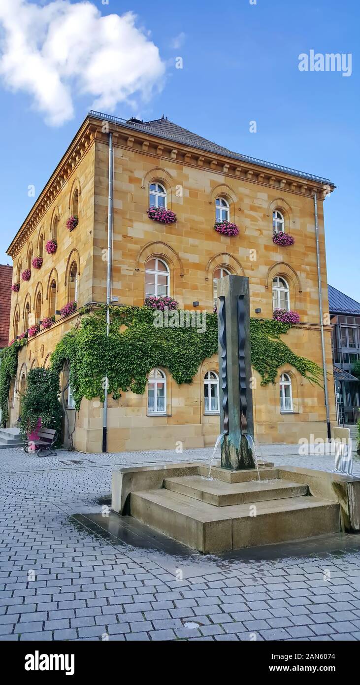 Wassertrüdingen is a city in Bavaria. Rathaus Stock Photo - Alamy