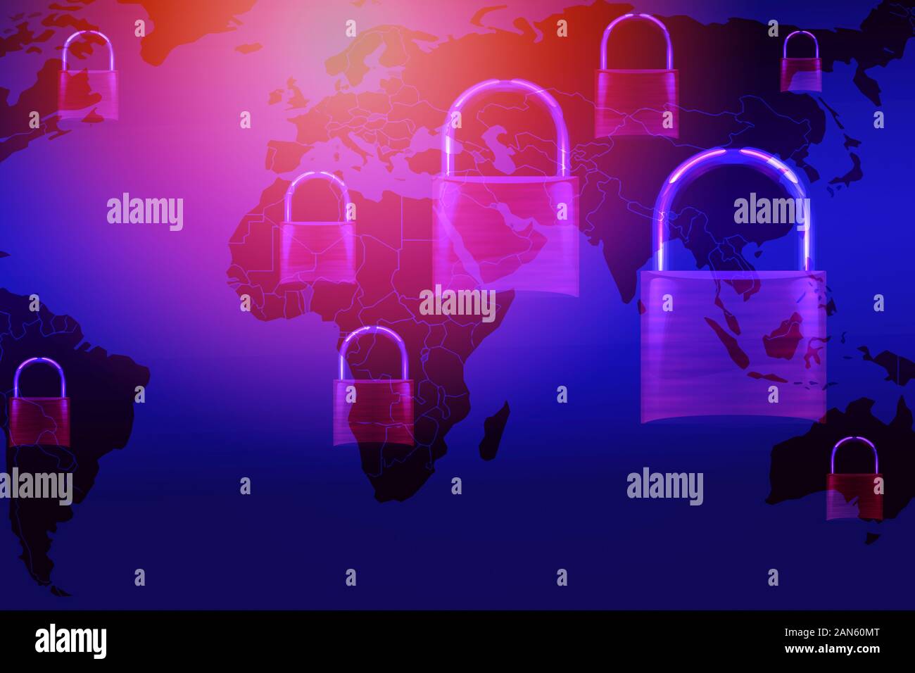 Cyber security attack map hi-res stock photography and images - Alamy