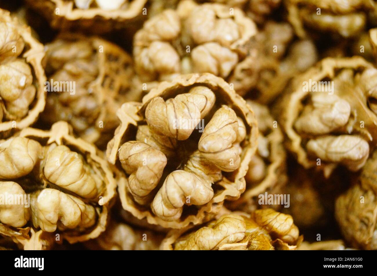 Close up of dried walnuts hi-res stock photography and images - Alamy