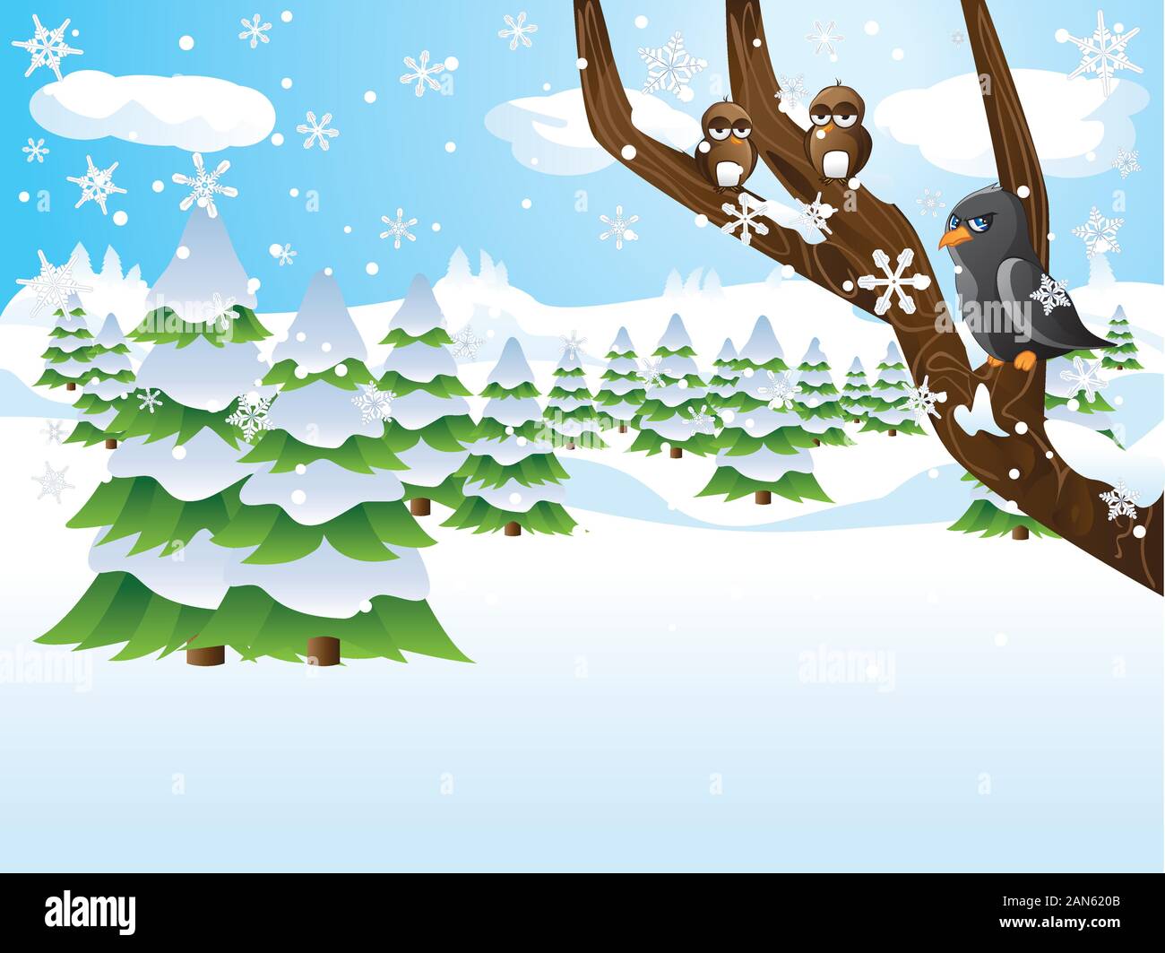 Peaceful day in nature Stock Vector Images - Alamy