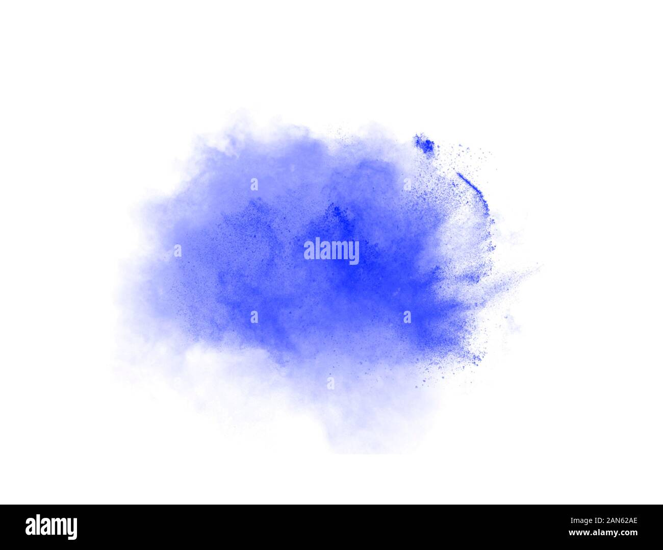 Beautiful blue splash paint brush isolated on white background Stock ...
