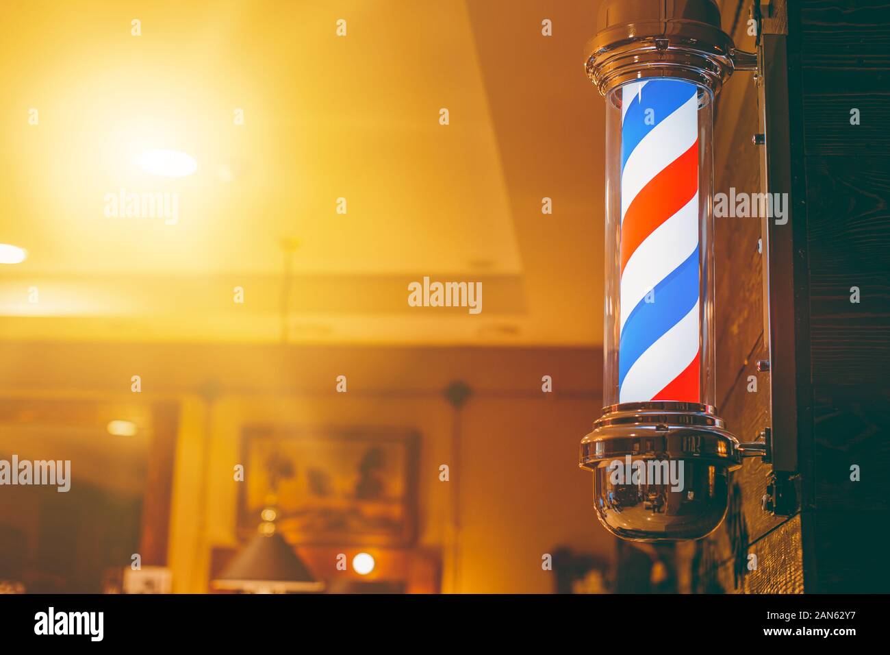 Barber shop pole. Logo of the barbershop, symbol. Barbershop pole ...
