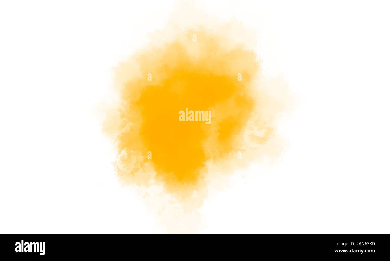 Yellow isolated smoke brush background Stock Photo - Alamy