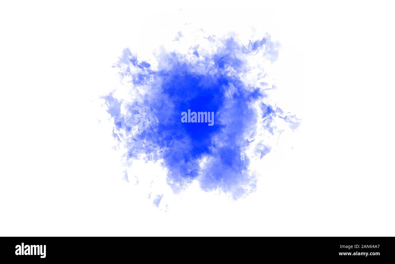 Abstract blue brush illustration. Blue isolated brush Stock Photo - Alamy