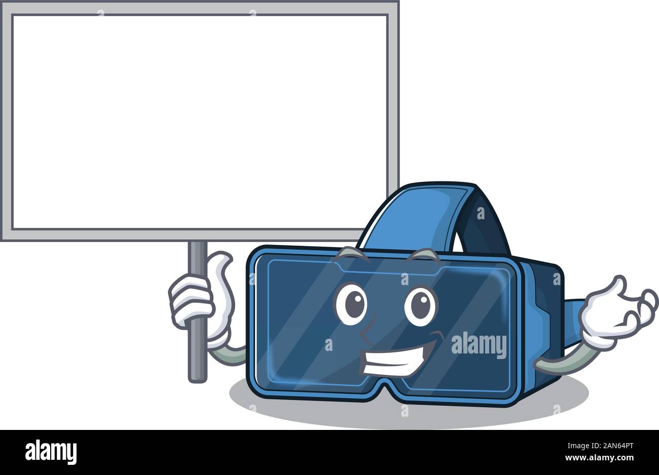 A cute picture of vr virtual reality cute cartoon character bring a ...