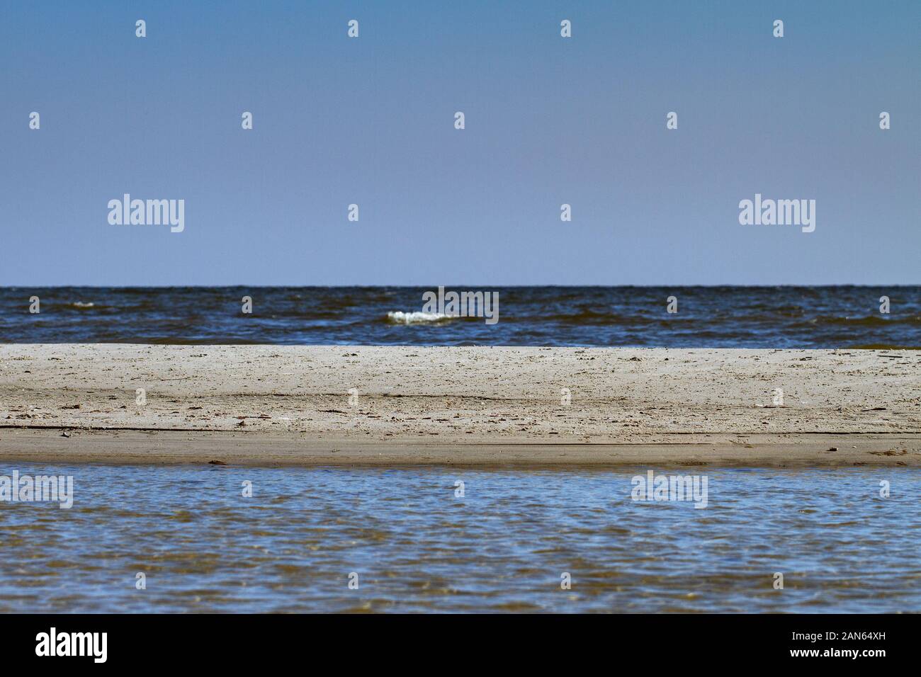 Sand spit of the Baltic sea Stock Photo - Alamy