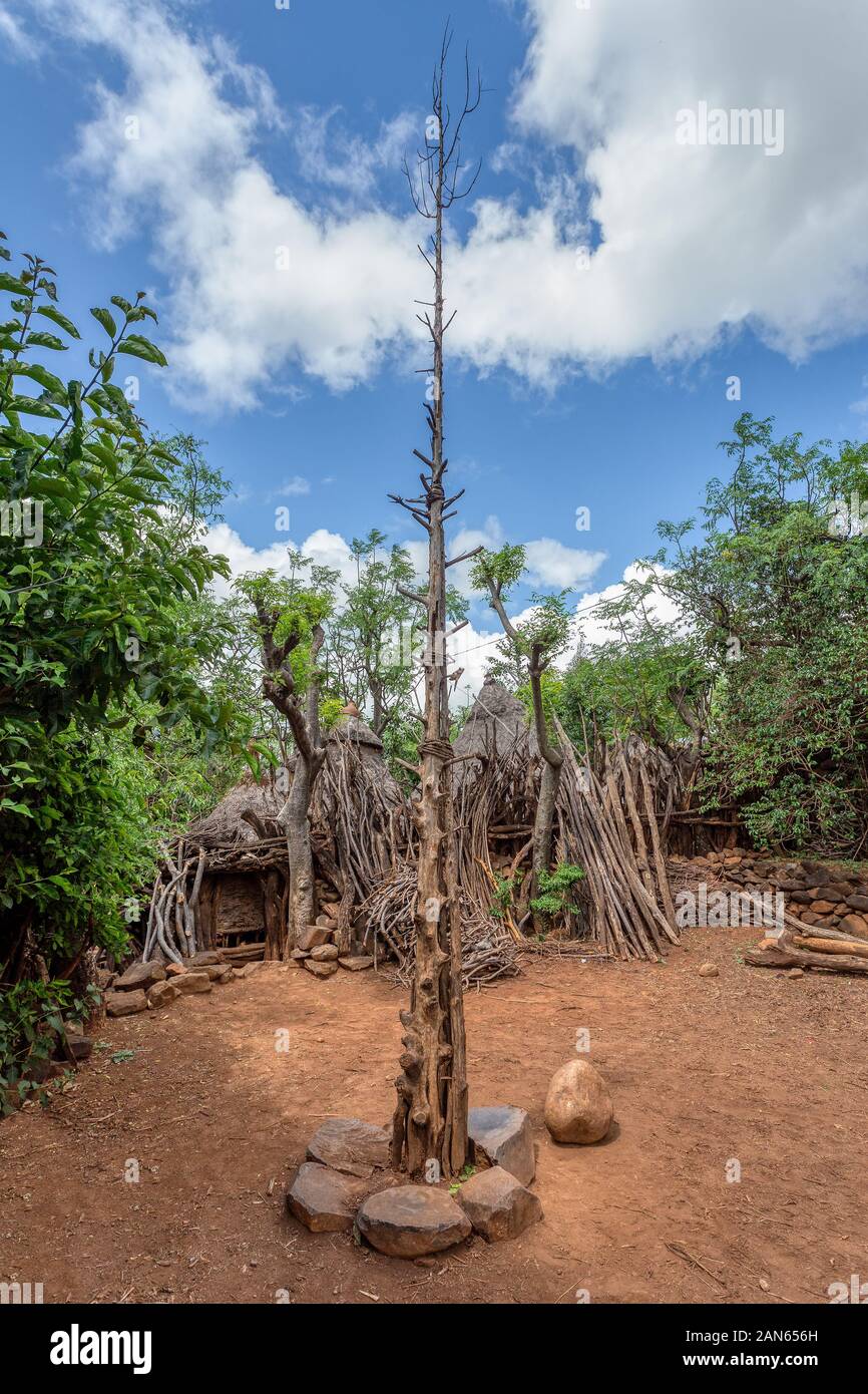 Fantastic walled village tribes Konso. African village. Africa ...