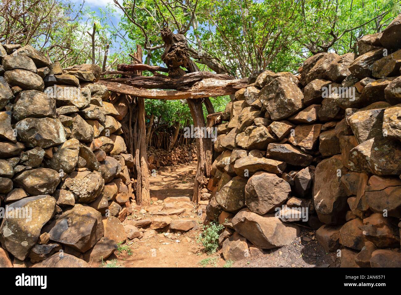 Fantastic walled village tribes Konso. African village. Africa ...