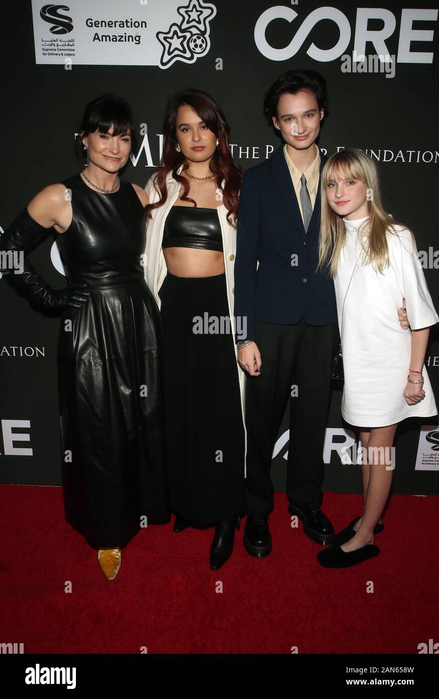 Los Angeles, Ca. 15th Jan, 2020. Rosetta Getty, Cassius Getty, Grace ...